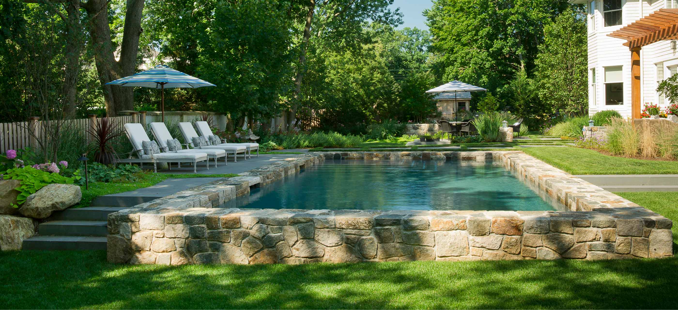 Pool, Water Feature, Terrace, Planting, Lighting | Cross River Design